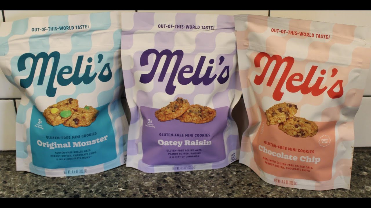 Meli’s Gluten Free Mini Cookies: Original Monster, Oatey Raisin ...
