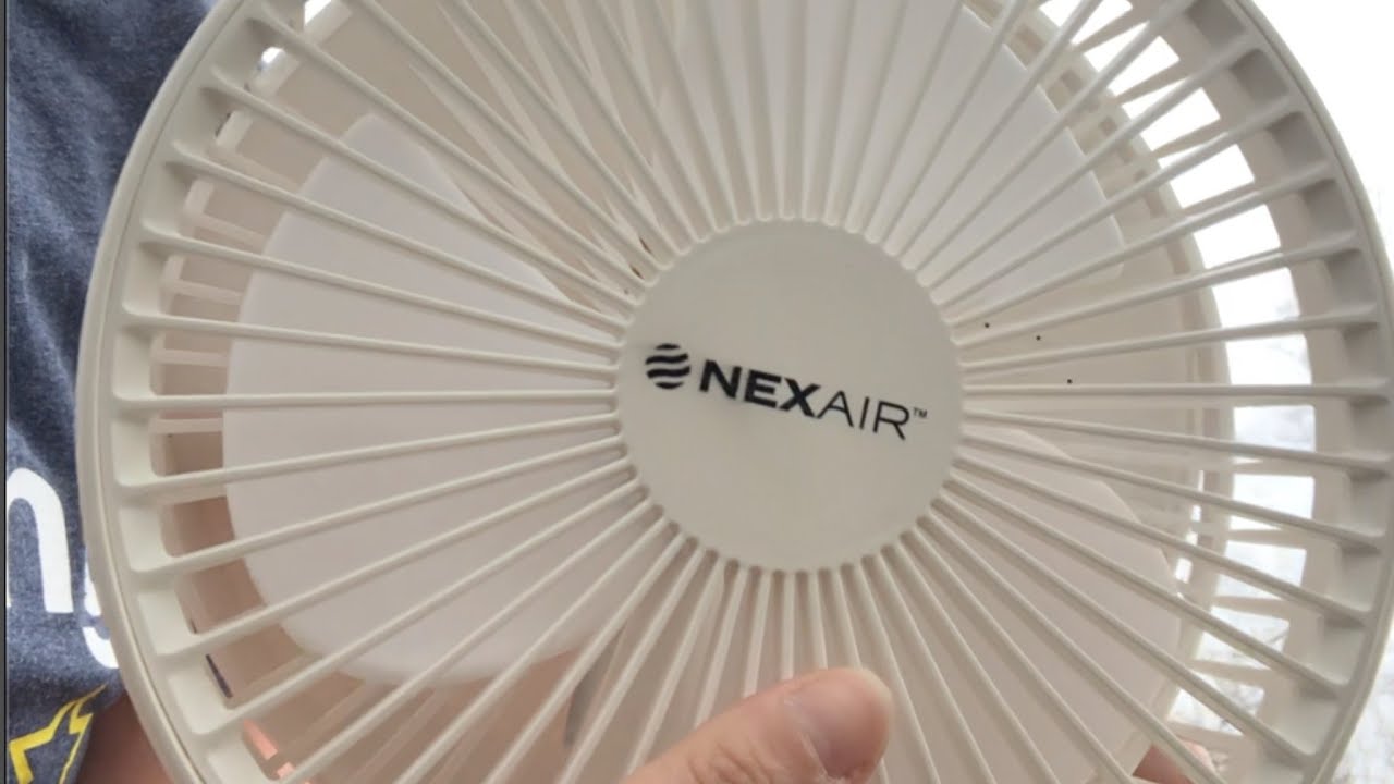 Nexair Portable Foldable Fan With Rechargeable Battery - YouTube