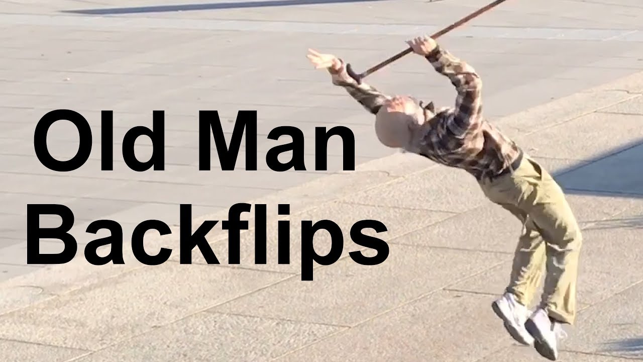 Old Man #BackflipChallenge - YouTube
