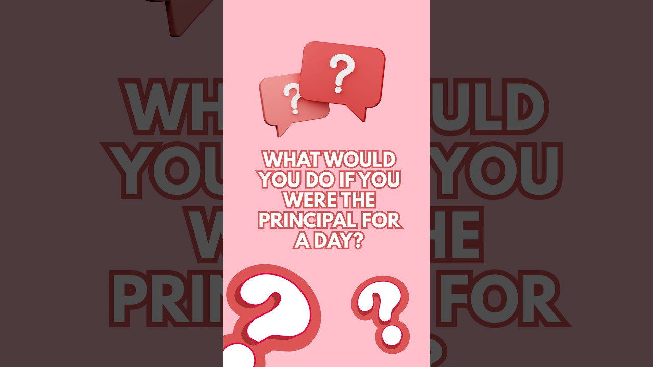 What If Students Became Principal for a Day? 🎓 | Creative Ideas ...