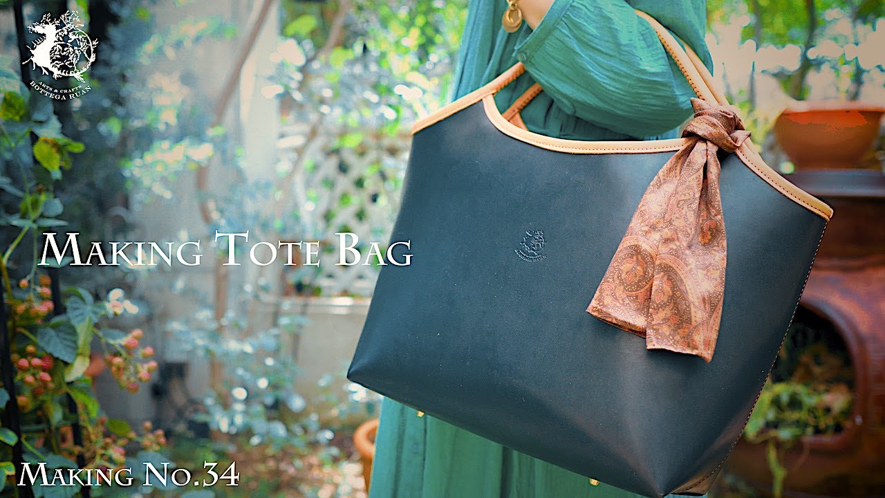Leather craft MAKING TOTE BAG - YouTube