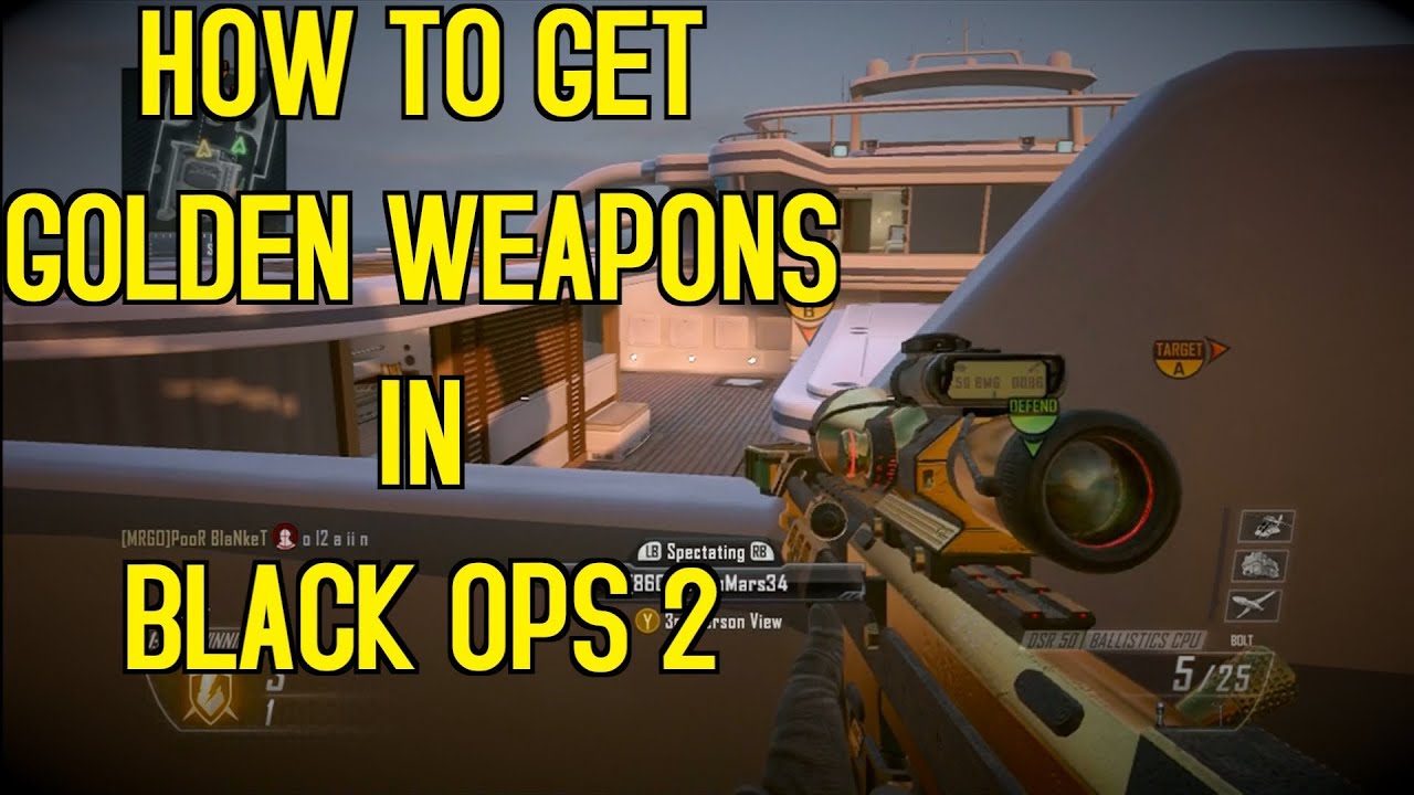 Black Ops 2 GOLD CAMO - How To Get GOLD GUNS - YouTube
