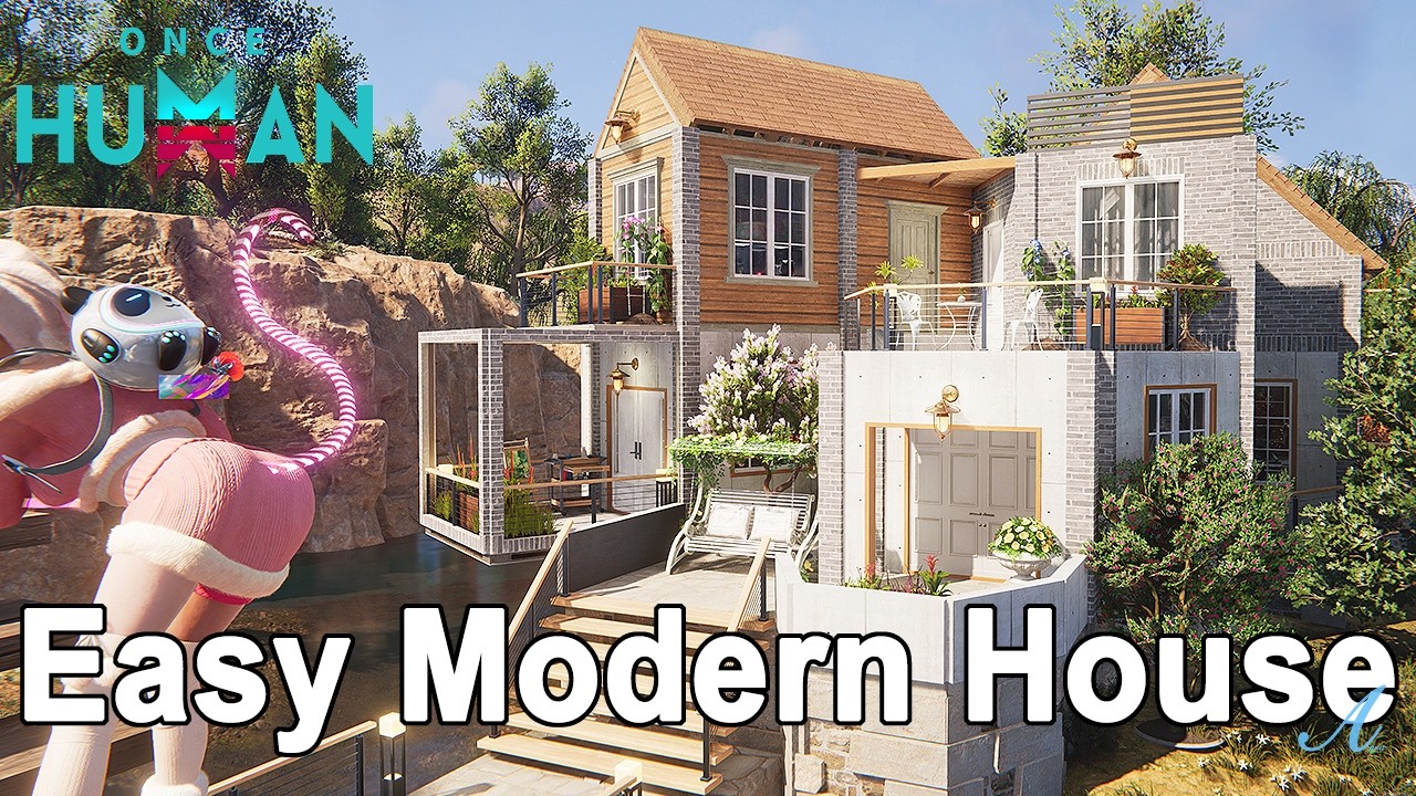 Once Human - Easy Cute Small Modern House Build Tutorial - YouTube