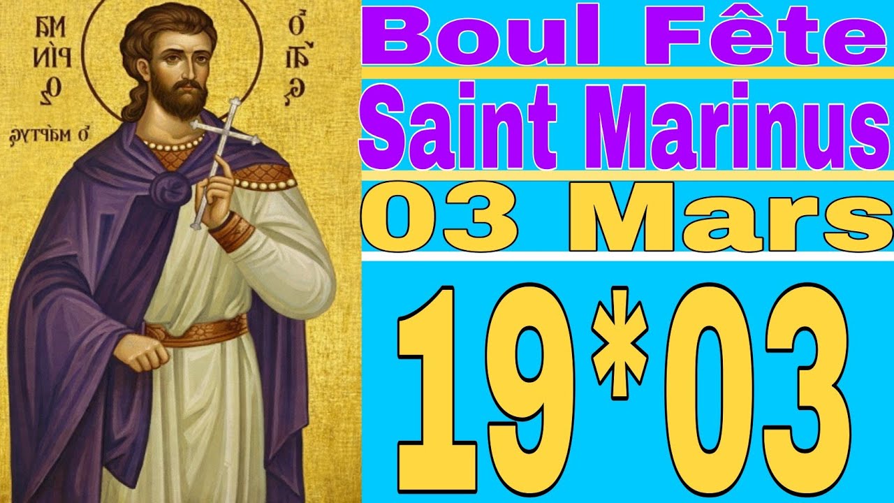 Boul Fête Saint Marinus 03 mars 2026 ki pa ka pa soti a tout mariage ...