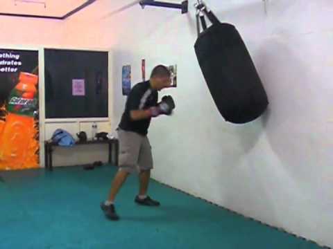 Boxing Heavy Bag Drill - 4 punch combination - YouTube