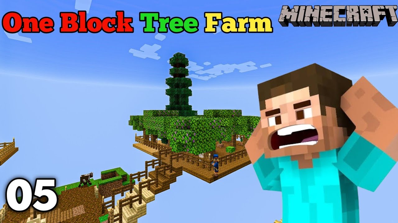 My Tree Farm in Minecraft One Block। Part:05।Gamerz SehaN - YouTube