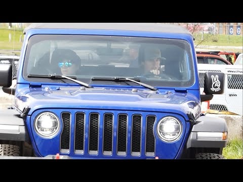 Girls Driving Jeep through Obstacles