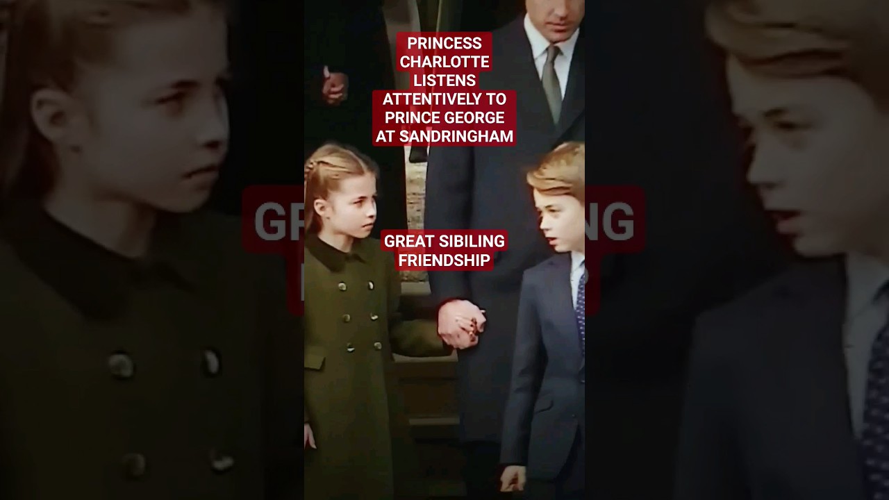 PRINCE GEORGE TODAY. PRINCESS CHARLOTTE LISTEN ATTENTIVELY TO BIG BRO ...