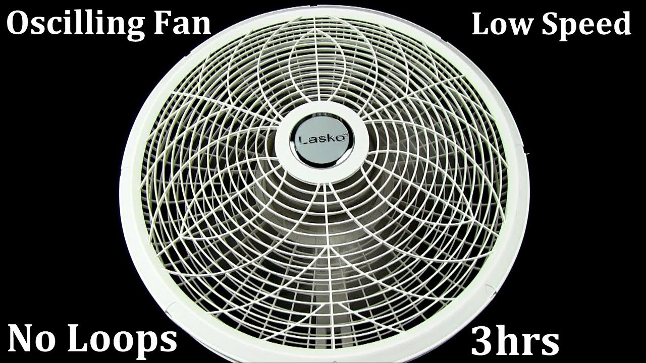 3hr Oscillating Fan Low Speed "No Loops" ASMR - YouTube