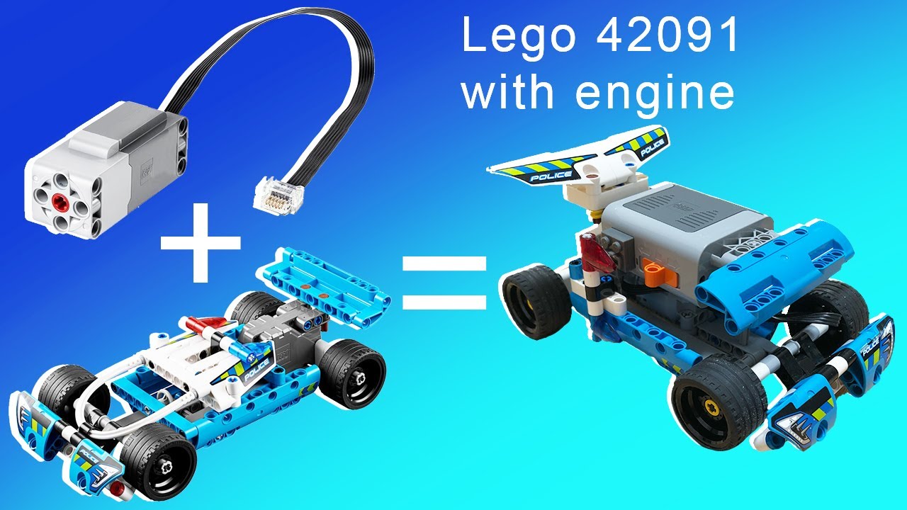 Modified Lego 42091 with engine - YouTube