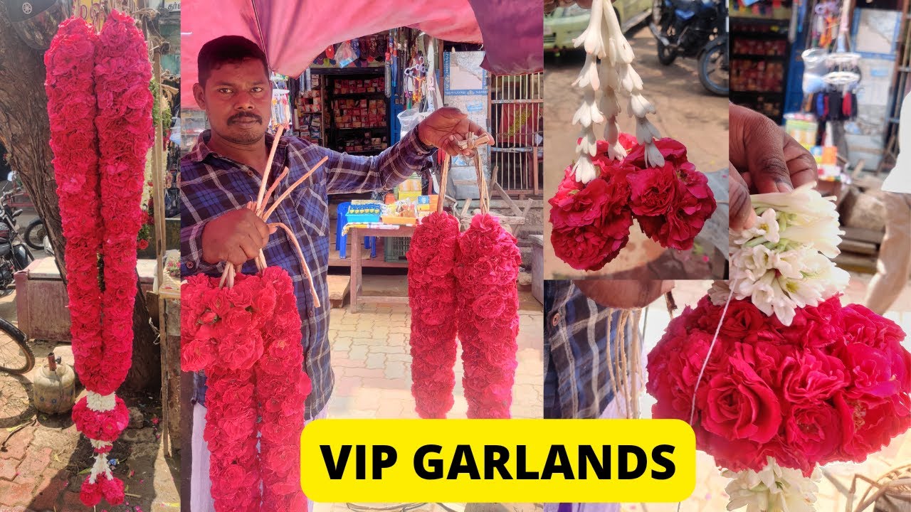 VIP GARLANDS | ROSE GIANT GARLANDS | flower shop vlog - YouTube