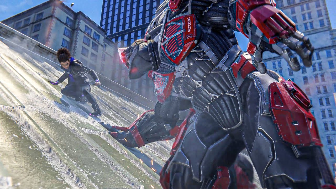 Marvel’s Spider-Man Miles Morales - Roxxon Rhino catches Miles & Phin ...