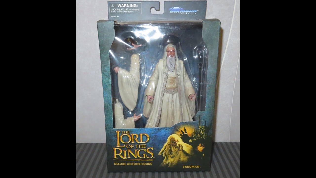 Figurine LOTR SARUMAN DIAMOND SELECT SEIGNEUR DES ANNEAUX - YouTube
