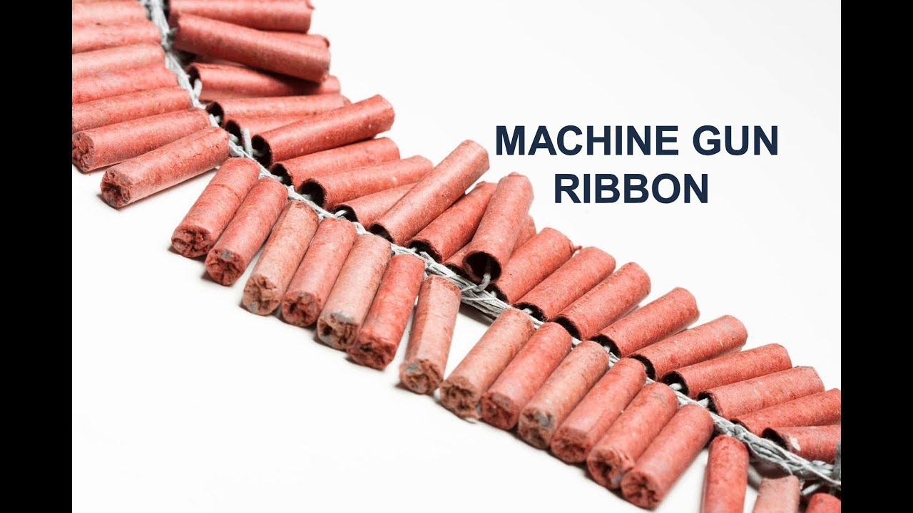 Fireworks: Night Machine Gun Ribbon. Firecrackers. 100 shots - YouTube