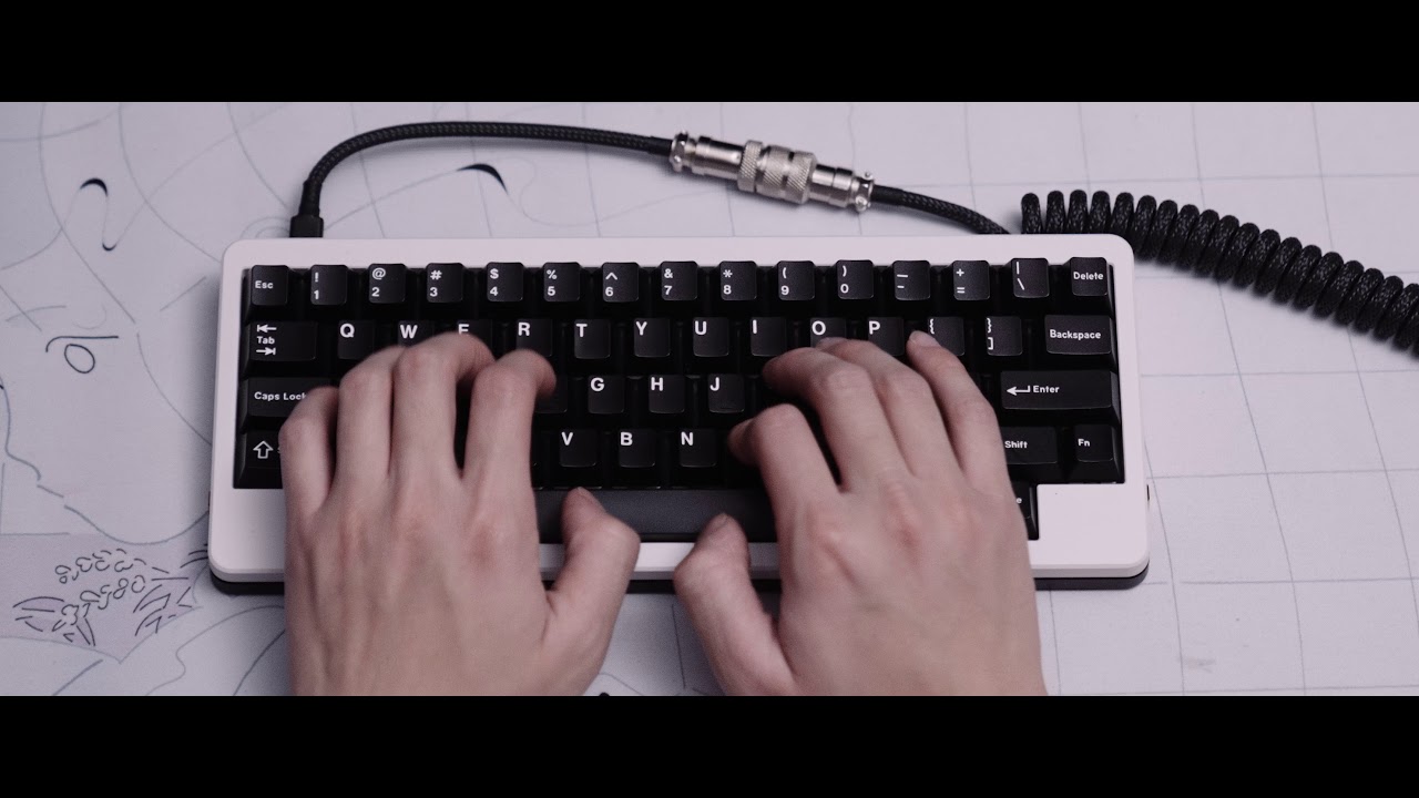 KBDfans D60 with Novelkeys Silk Yellows - YouTube