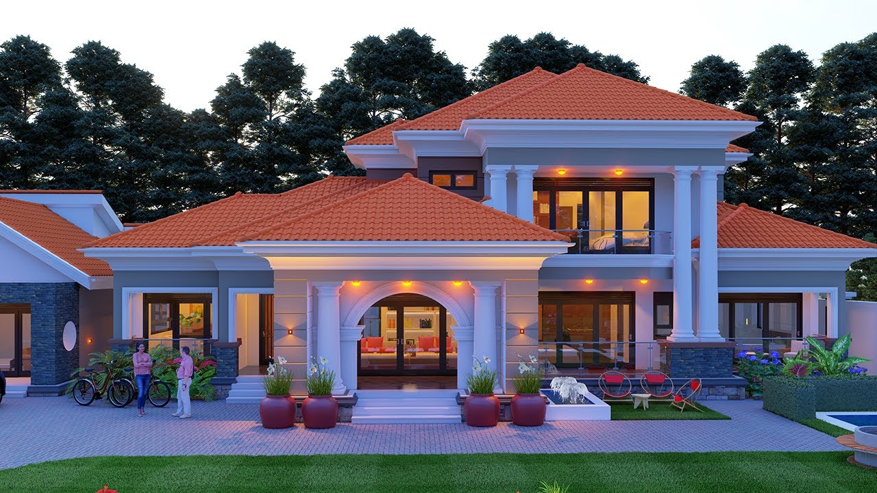 Project 40: Inside a 4-Bedroom Beautiful Stored House Design! [22.1mx16 ...