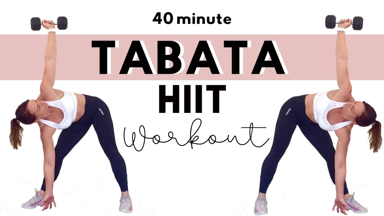 40 Minute TABATA CARDIO & ABS Workout with Weights - YouTube