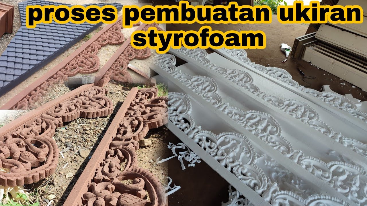 proses pemembuatan ukiran styrofoam ... dekorasi adat Jawa ( konsep ...