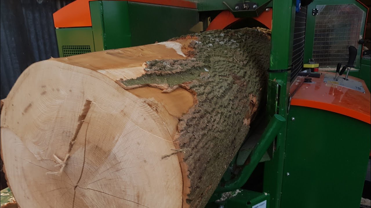 POSCH K-650 spaltfix Wood Processing machine auto feed cut split clean ...