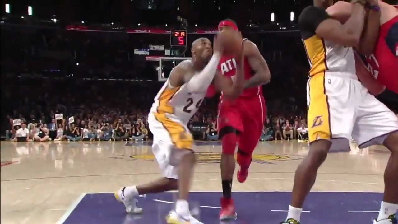 Kobe Bryant 34 points (winning shot & sick dunk on Josh Smith) vs Hawks ...