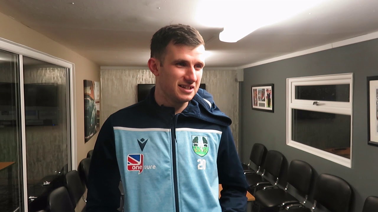 Interview: Lewis Bergin post Warrington Town Integro Sports Cup - YouTube