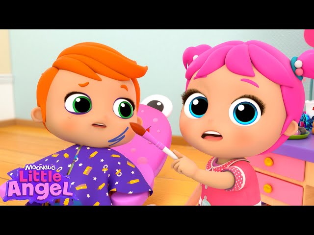 Giving my Brother a MAKEOVER!! 💄🖌️ Jill's Playtime | Little Angel Kids ...