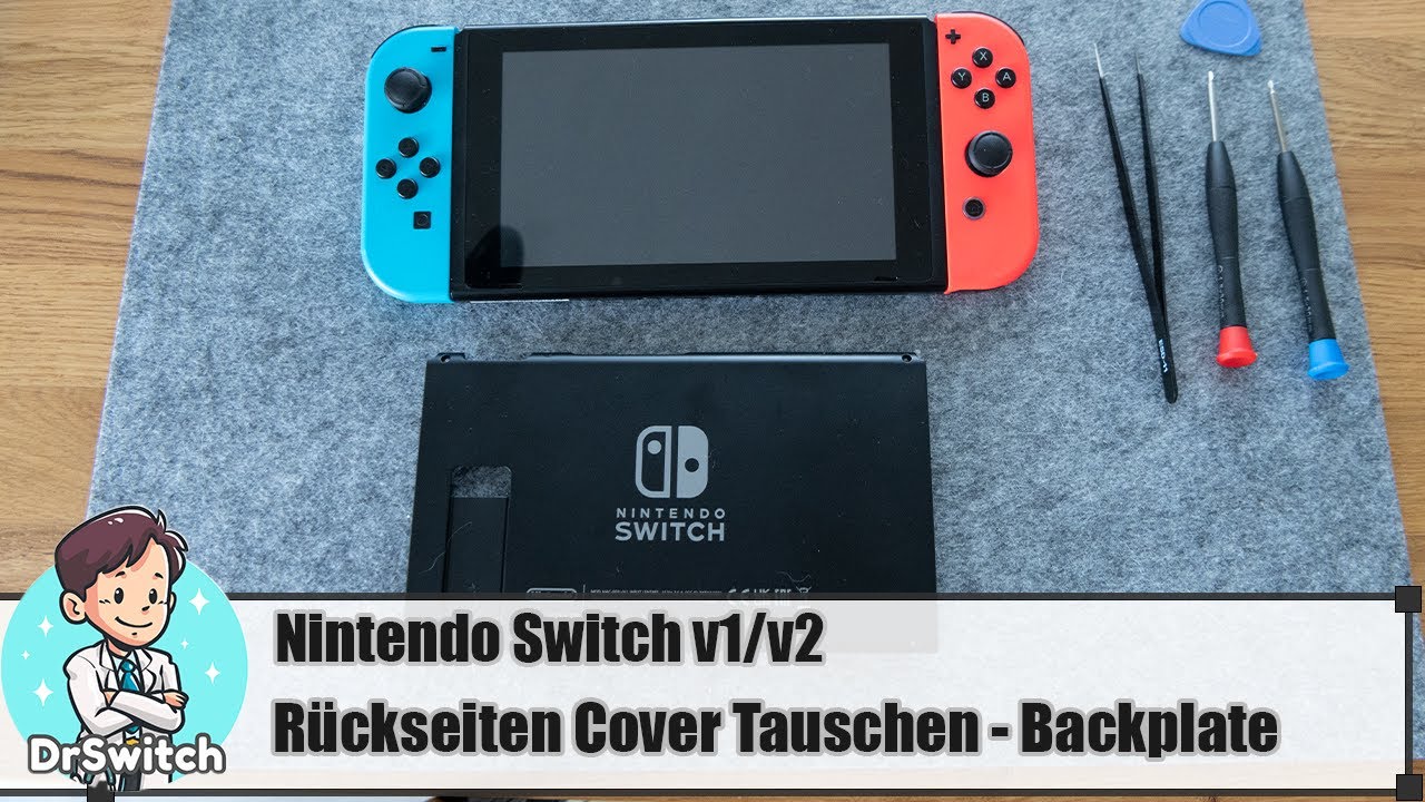 Nintendo Switch V1/V2 - Backplate/Cover Wechseln - YouTube