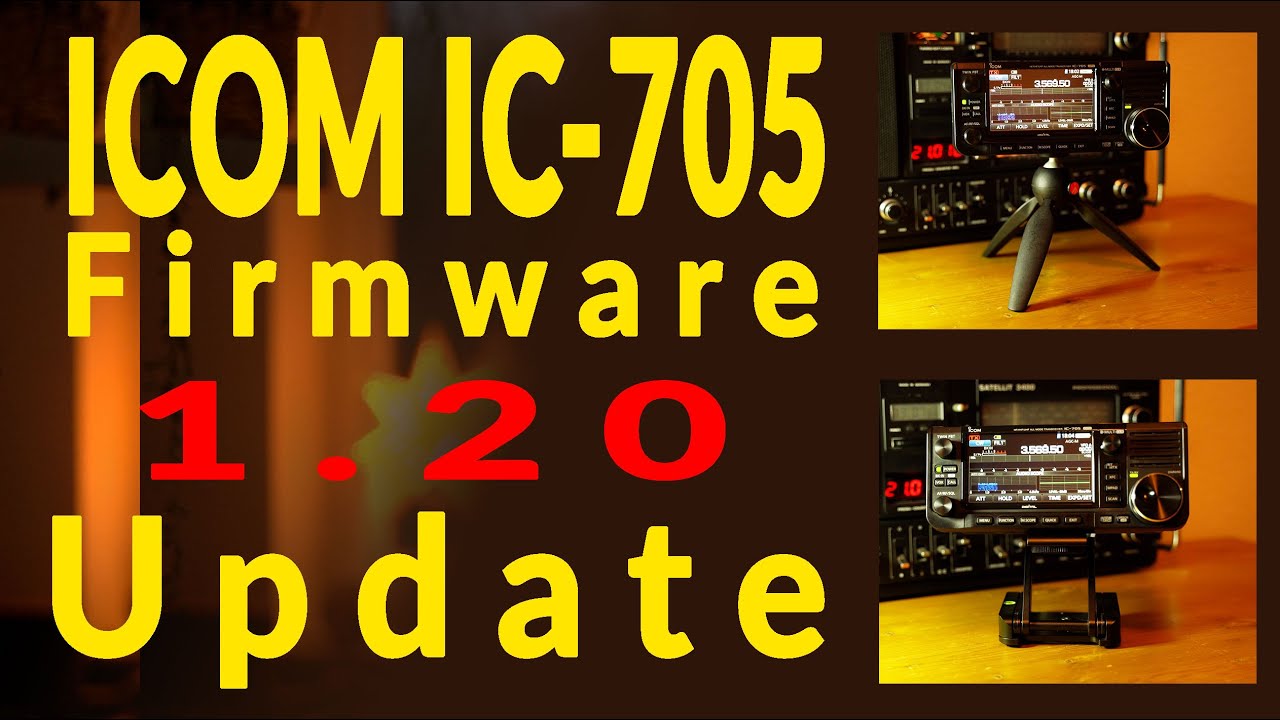 Icom IC-705 - Firmware Update 1.20 ganz einfach - YouTube