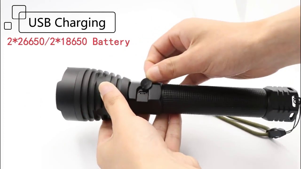 Super Powerful Xlamp XHP70 2 XHP90 LED Flashlight LED Torch USB XHP50 ...