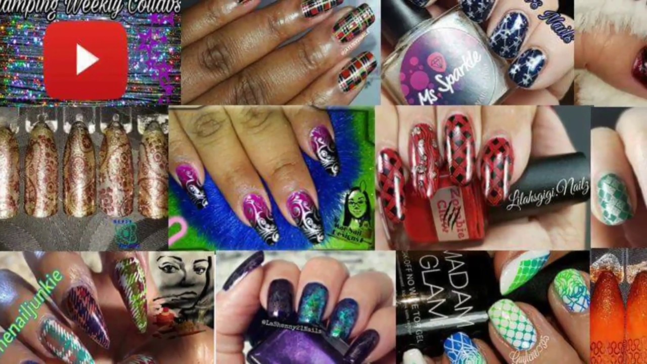 Double gradient stamp with negative space pattern - YouTube