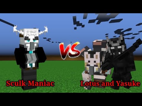 Sculk Maniac vs Lotus and Yasuke | Minecraft Mob Battle - YouTube