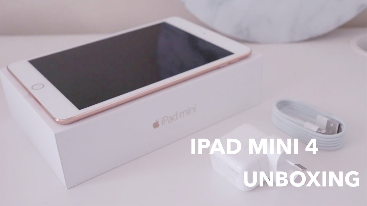 IPAD MINI 4 UNBOXING | Gold - YouTube