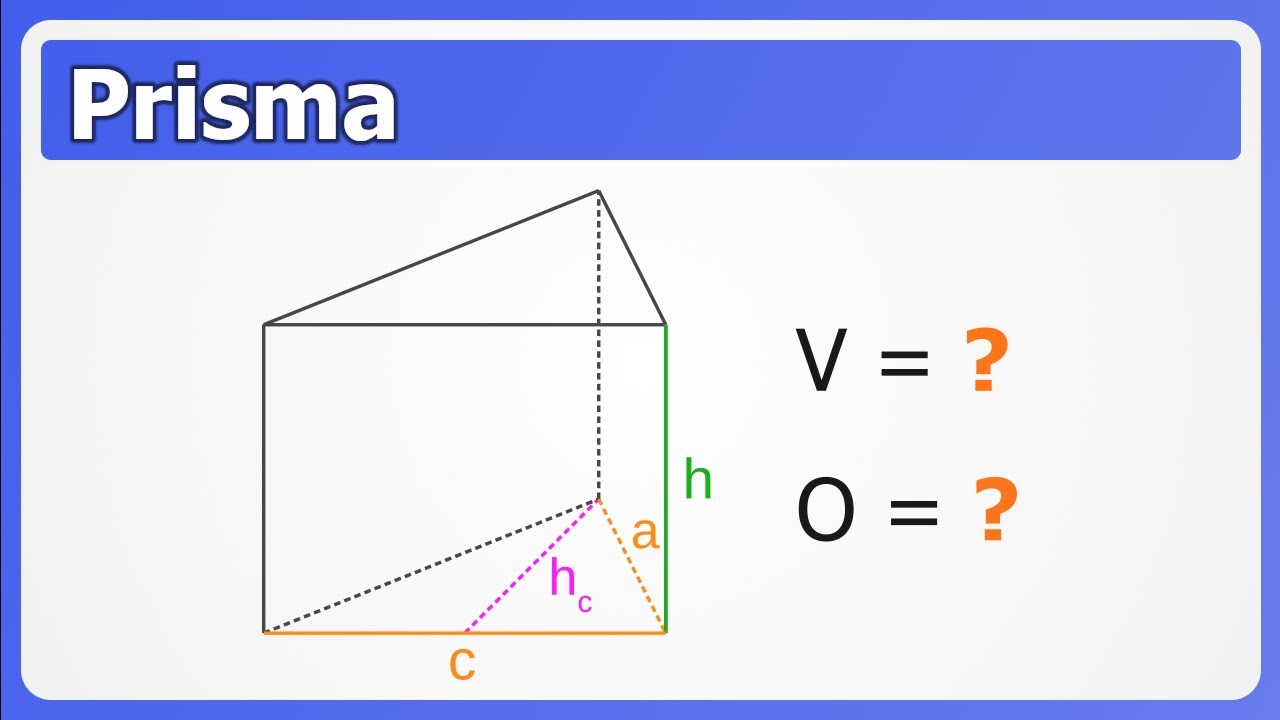 Prisma - Volumen und Oberflächeninhalt berechnen | How to Mathe - YouTube