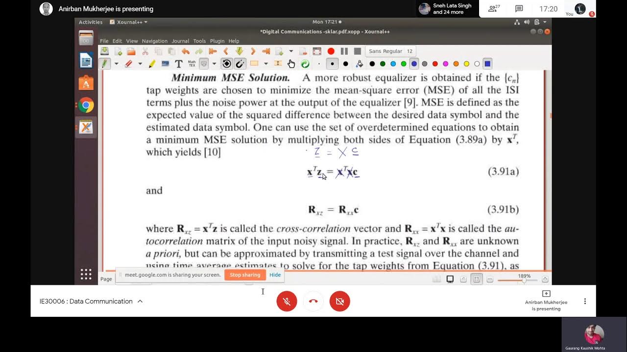 Data Communication | Lecture 19 | Equalizing Filters, Bandpass Modulation | 08-03-2021 - YouTube
