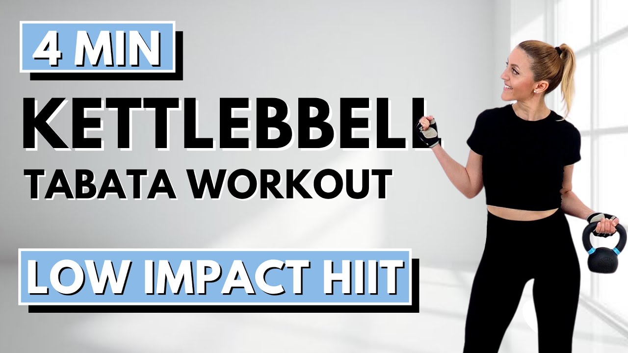 🔥4 Min Kettlebell Workout🔥Quick Tabata HIIT Workout🔥4 Min TABATA ...