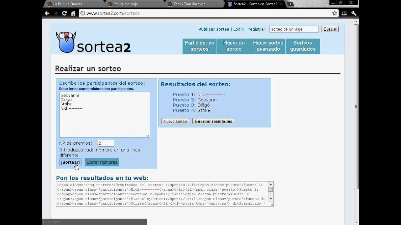 Sorteo Concurso Juegos transformice - YouTube