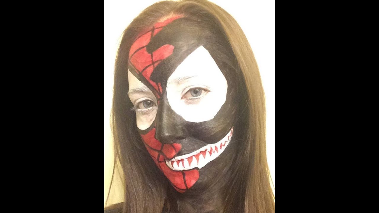 SpiderMan/Venom Makeup Tutorial - YouTube