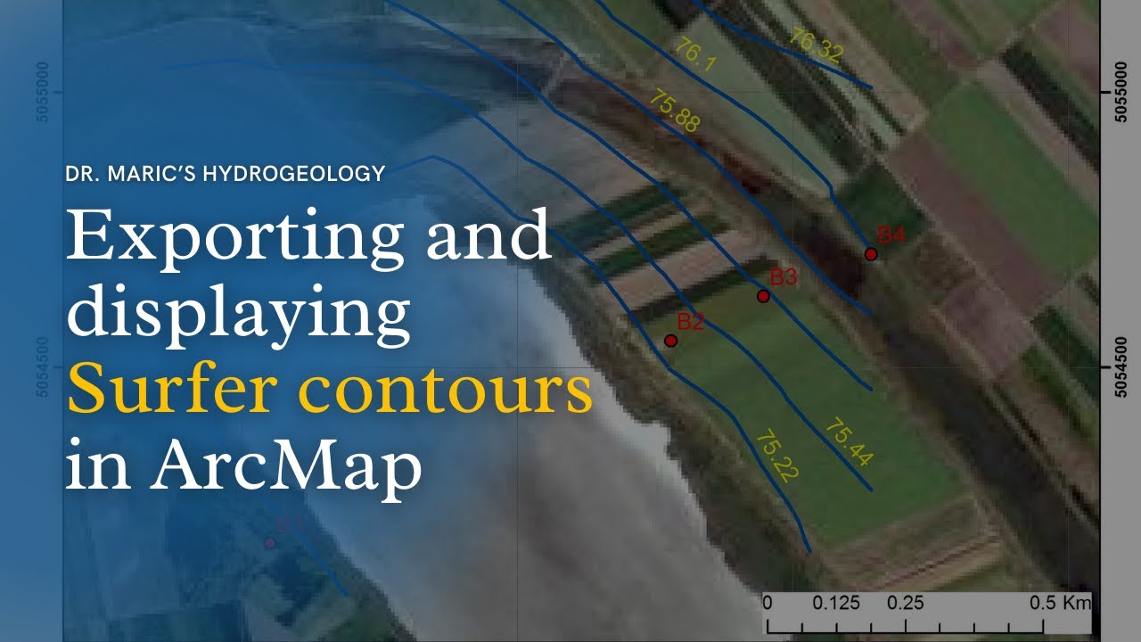 Exporting and Displaying Surfer Contours in ArcMap - YouTube