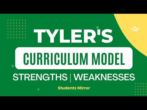 Tyler Model of Curriculum Development | Strengths & Weaknesses - YouTube
