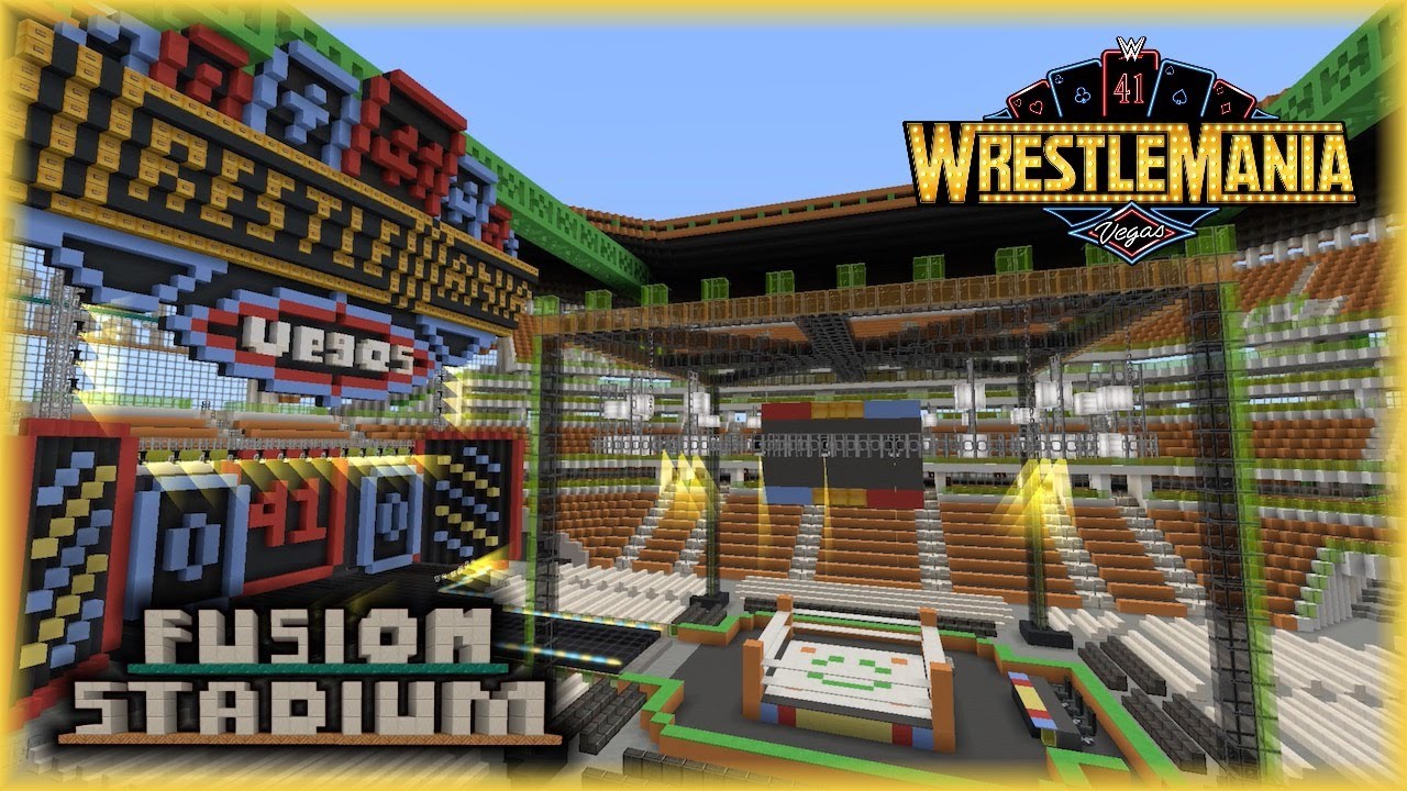 WWE WrestleMania 41 Custom setup | Fusion Stadium | Minecraft - YouTube