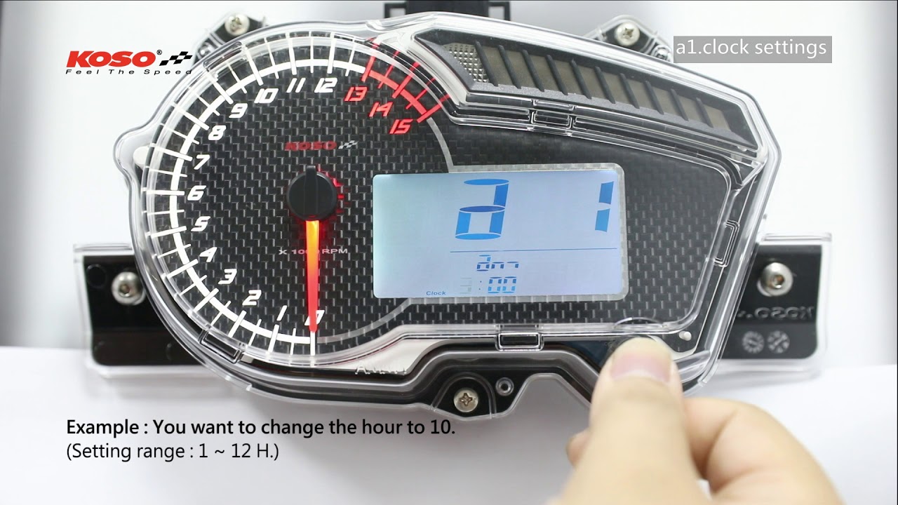 [KOSO LC150 Meter]5-1. Clock settings - YouTube