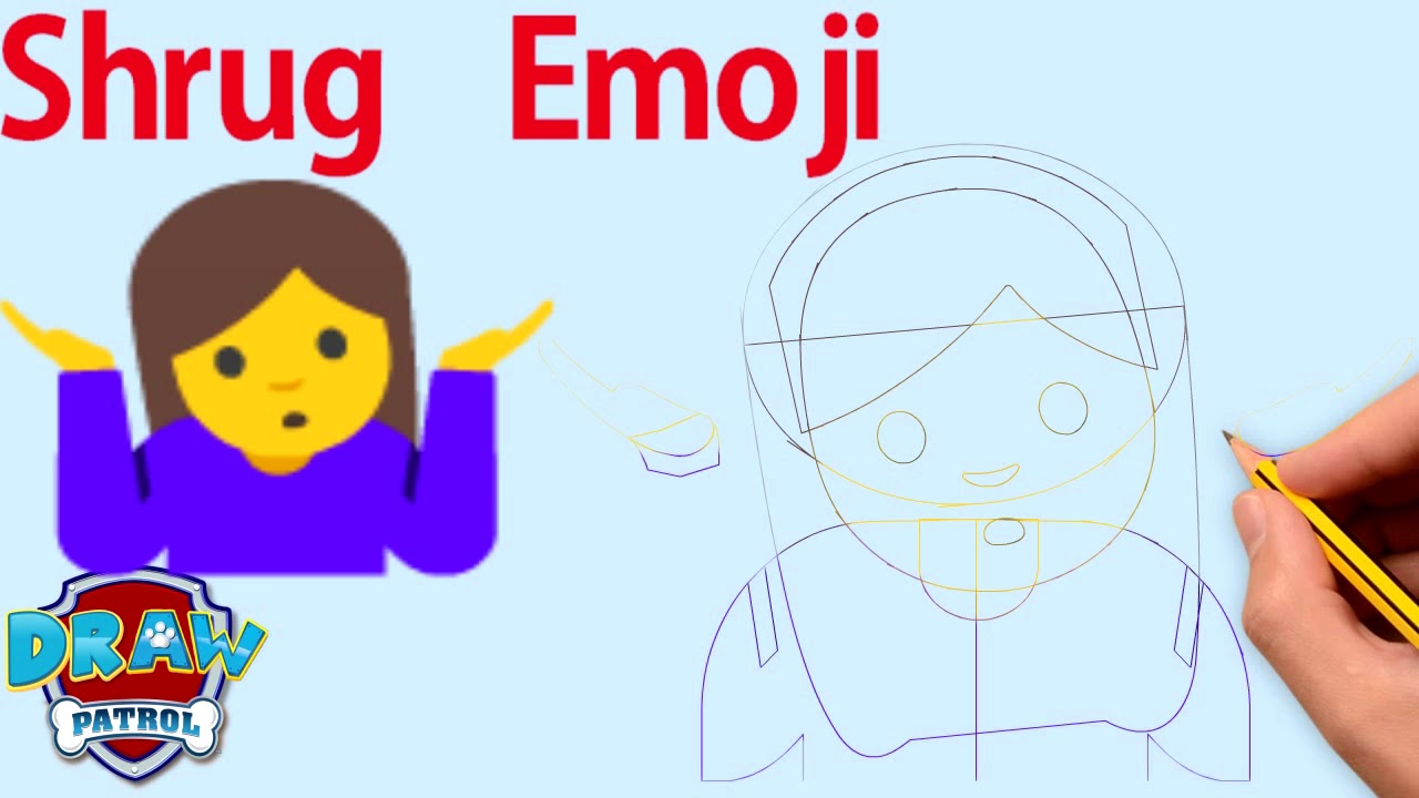 How To Draw Shrug Emoji - Easy | Art For Kids Hub - YouTube