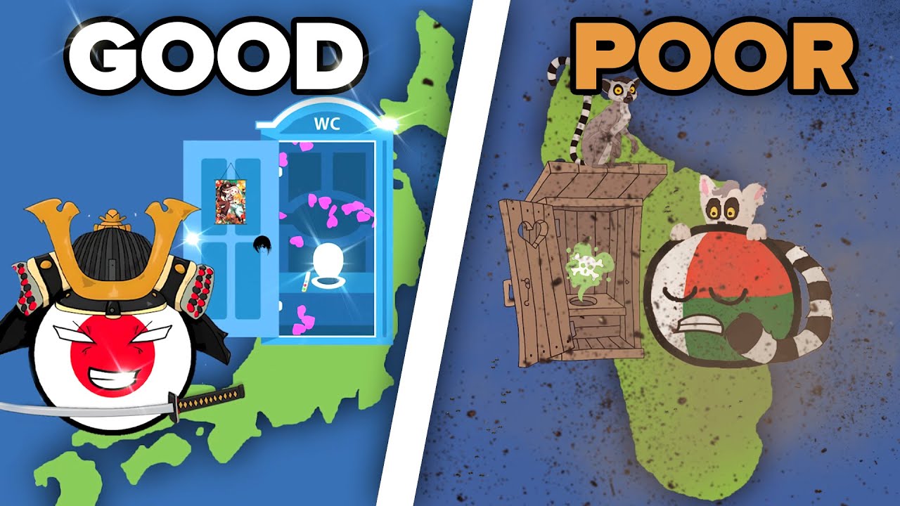 Best and Worst Public Toilets | Countryballs Animation - YouTube