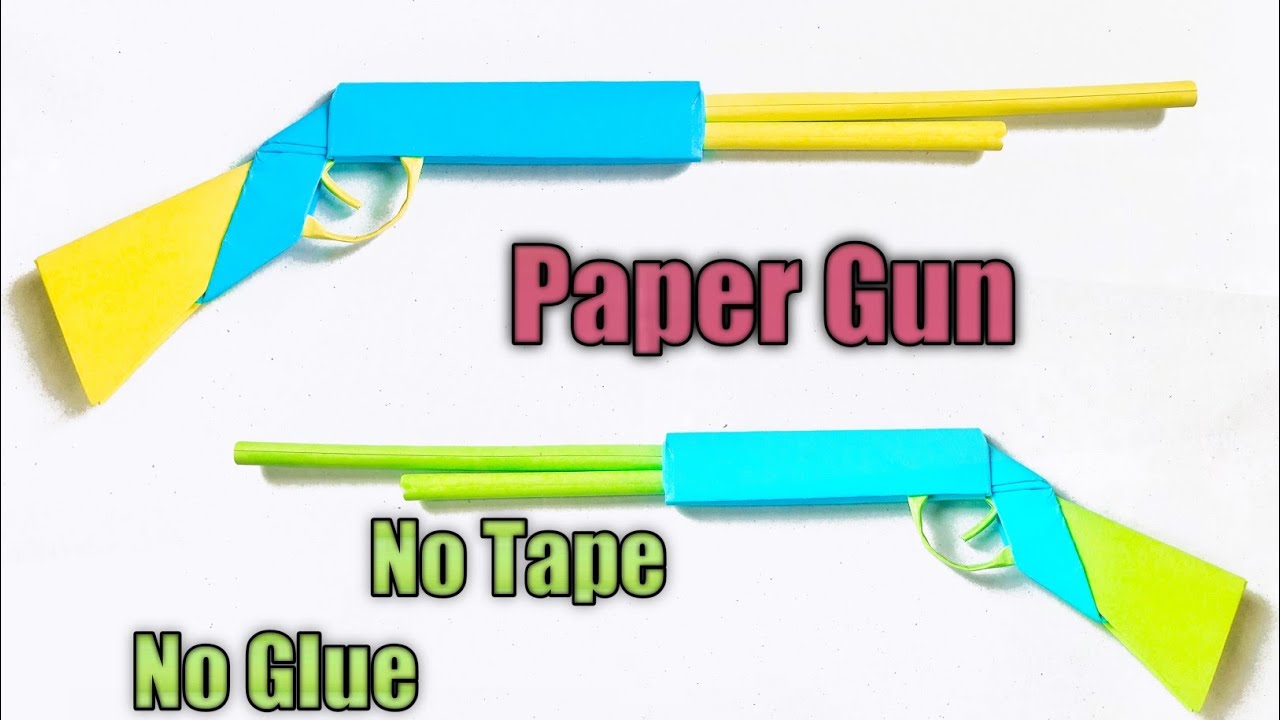 How to make paper Gun | Origami |Easy made paper gun 🔫 | paper gun ...