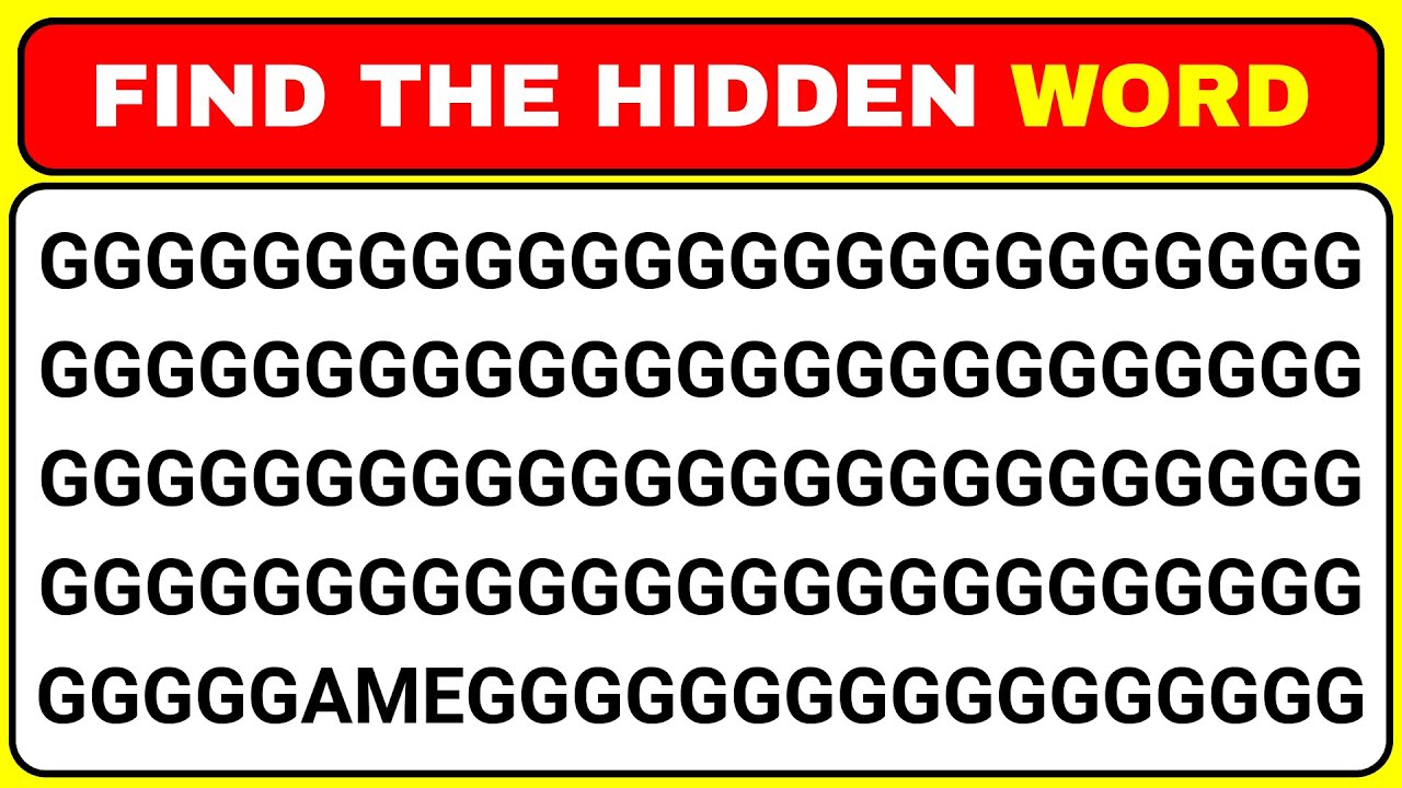 Only 1% Can Find the Hidden Word! | Illusion Challenge Level 41 | Brain ...