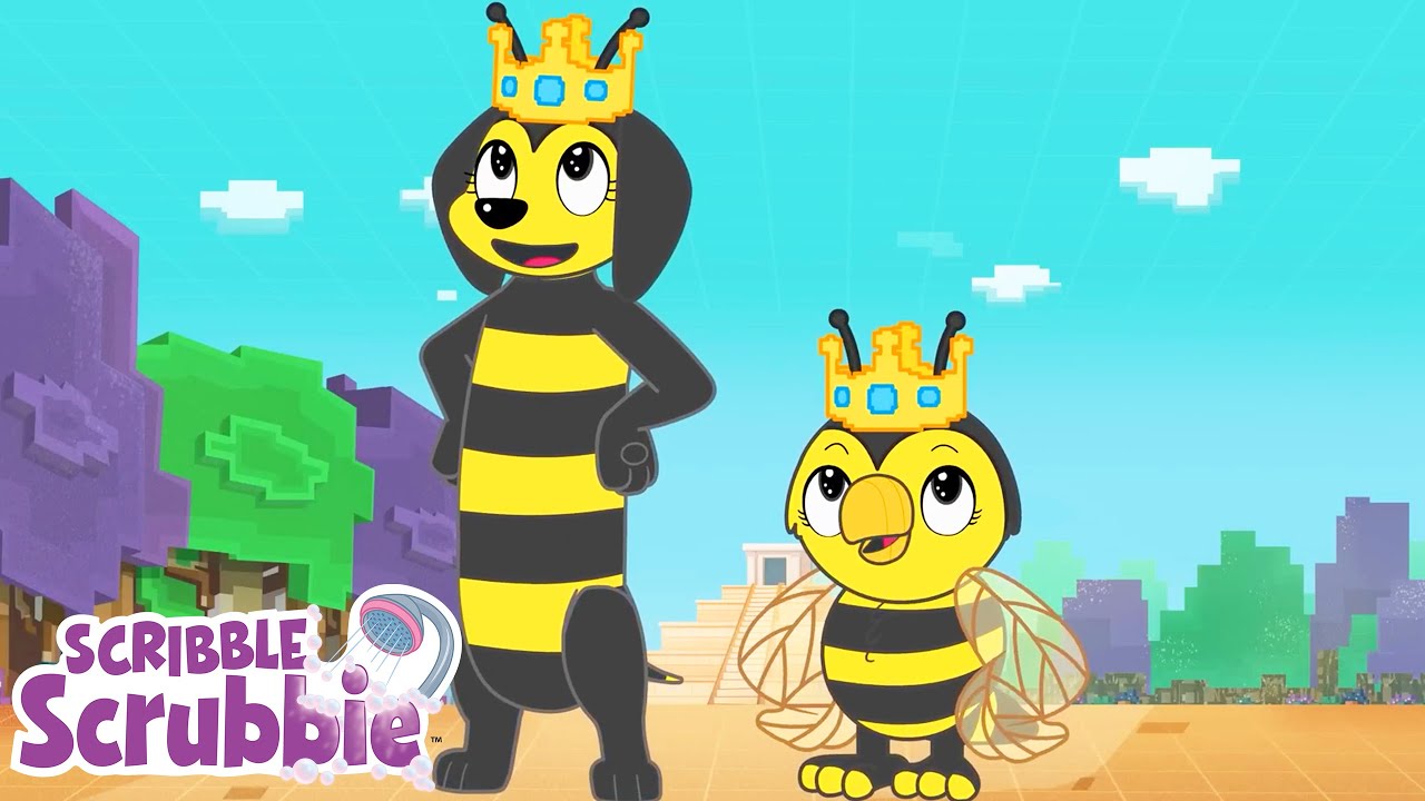 We Turned Into Bees!! 🐝 Crayola Scribble Scrubbie | Funny Cartoons for ...