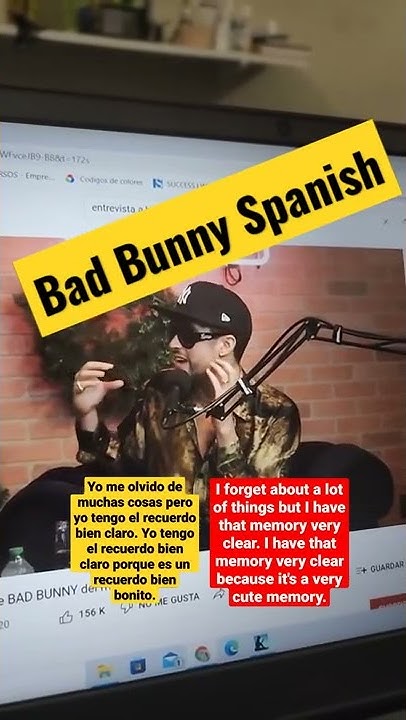 BAD BUNNY TALKING SPANISH, TRANSLATION TO ENGLISH - YouTube