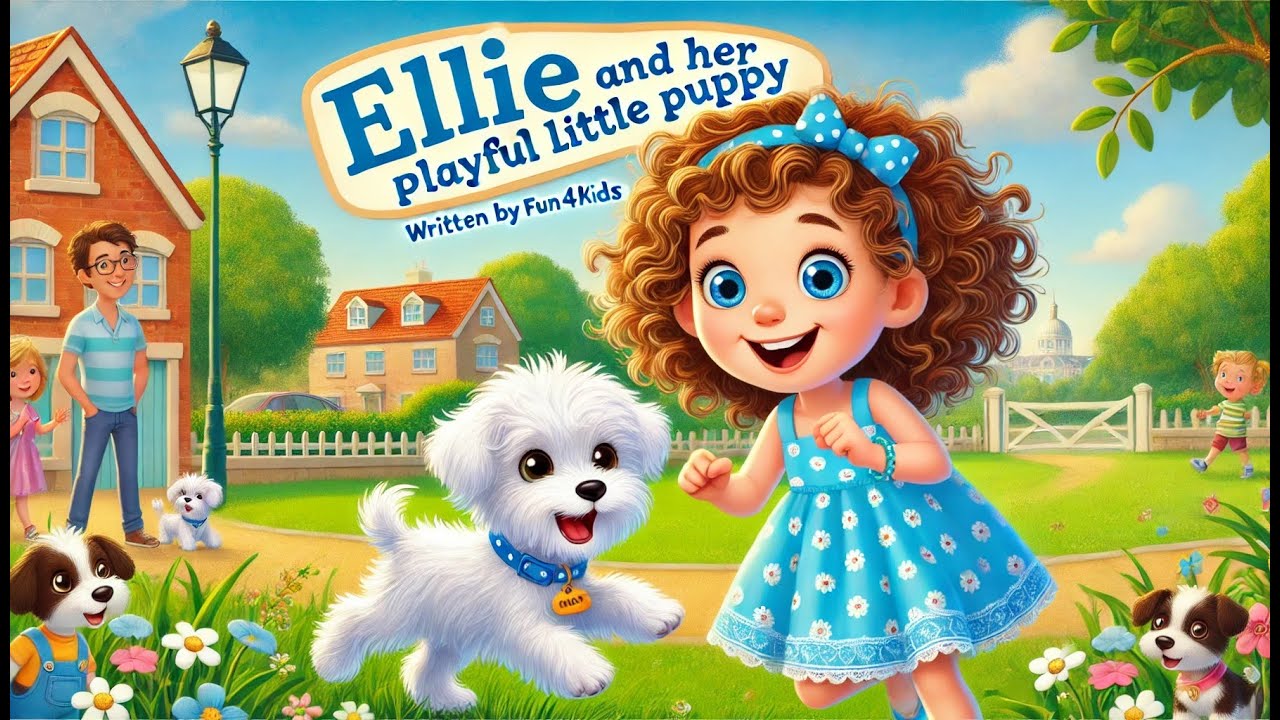Ellie and her playful little puppy, written by Fun4Kids - YouTube