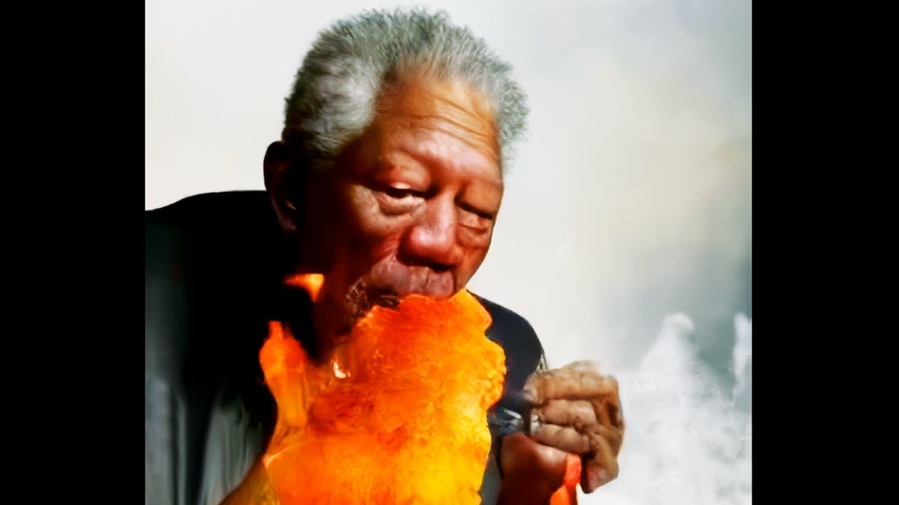 Morgan Freeman Eating Lava - YouTube