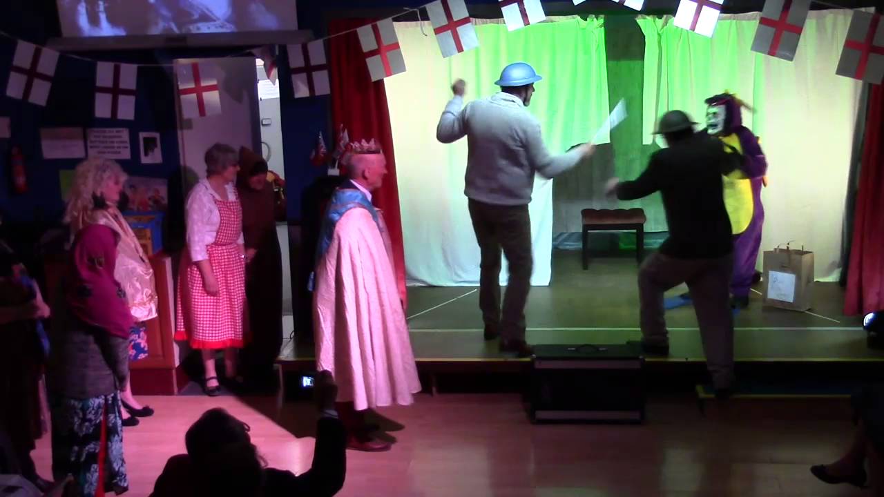 St George and the dragon - A funny skit performed by 'volunteers' - YouTube